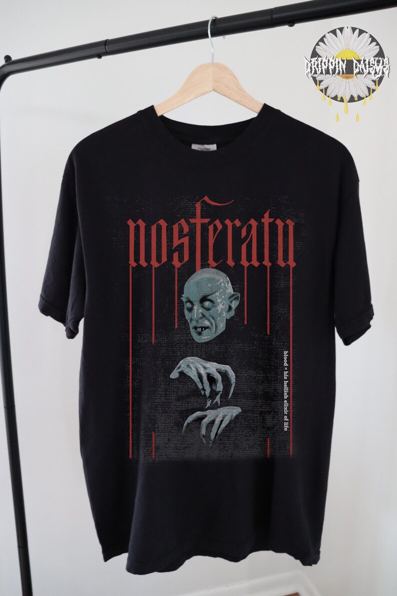 Nosferatu Graphic Tee Shirt, Black Metal, Vintage Goth Vampire Horror ...