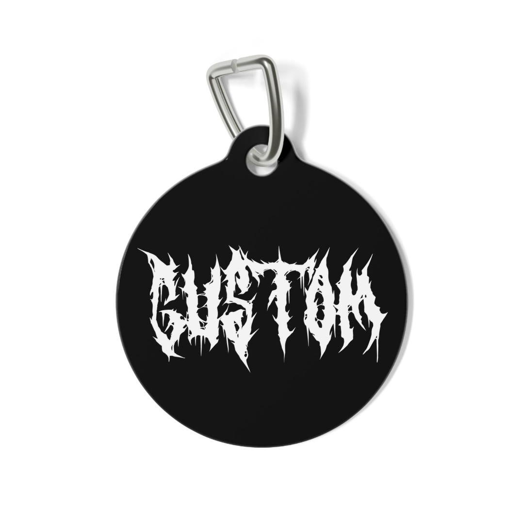 Custom Heavy Metal Pet Tag, Personalized Death Metal Pet ID, Alt Pet ID ...