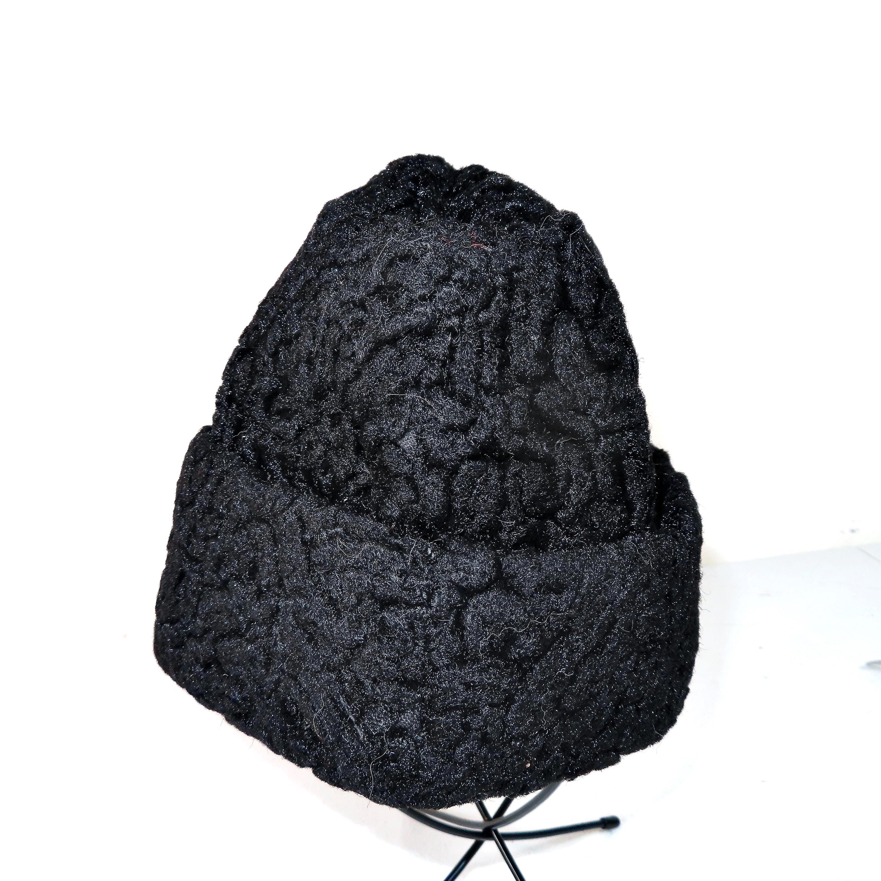 Russian Cossack Cap Vintage Black Diplomat Ambassador Hat Faux Fur ...
