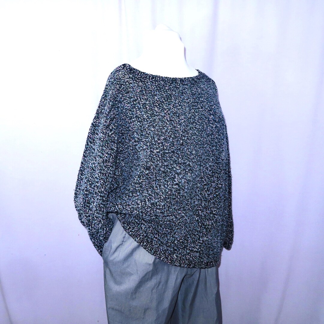Black Sweater Vintage Late 90s Gender Neutral Size Around 2XL Acrylic ...