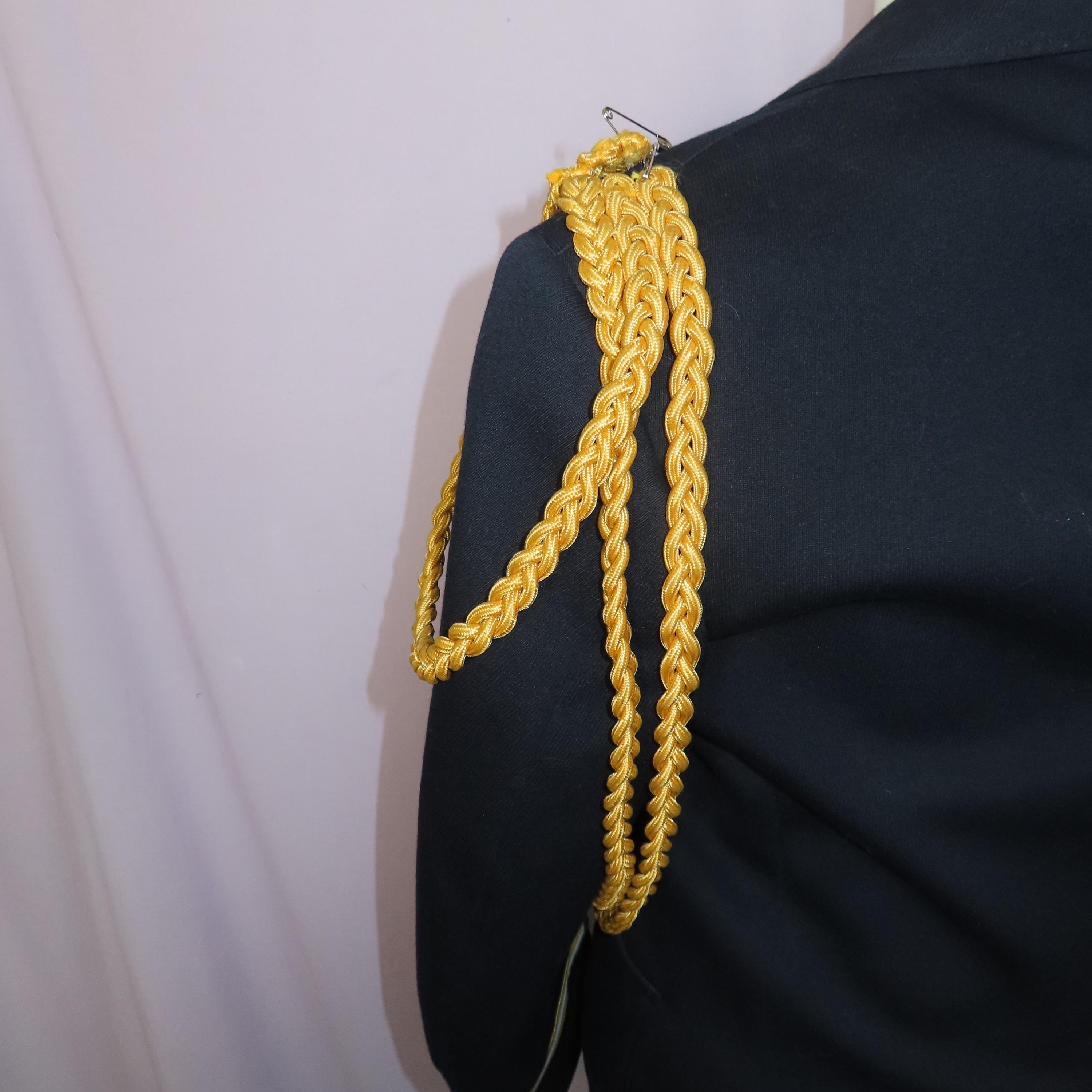 Vintage Gold Aiguillette Decorative Cord Shoulders of Military Uniform ...