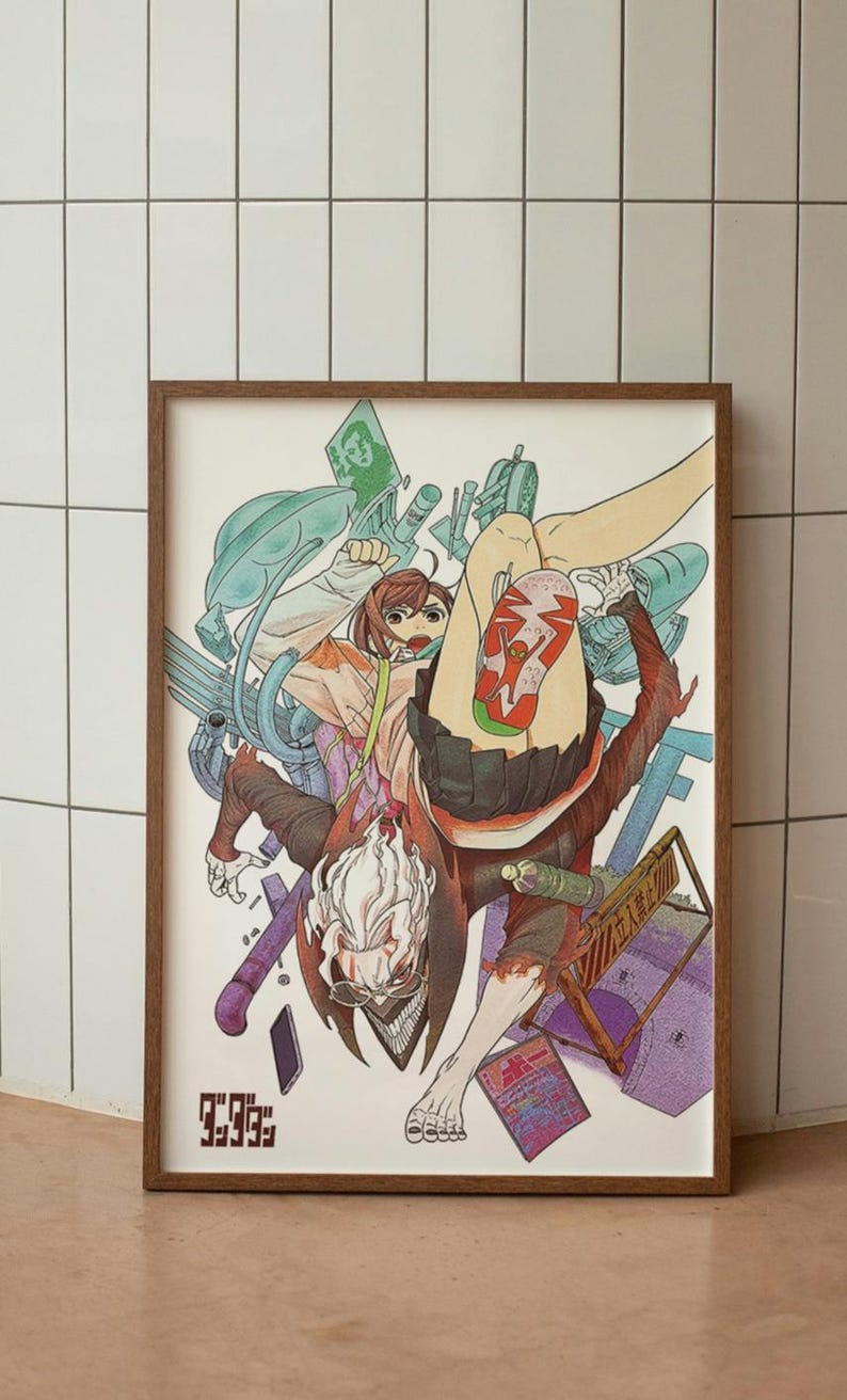 Dandadan Manga Art Print Momo Ayase Okarun Printable Poster Minimalist ...