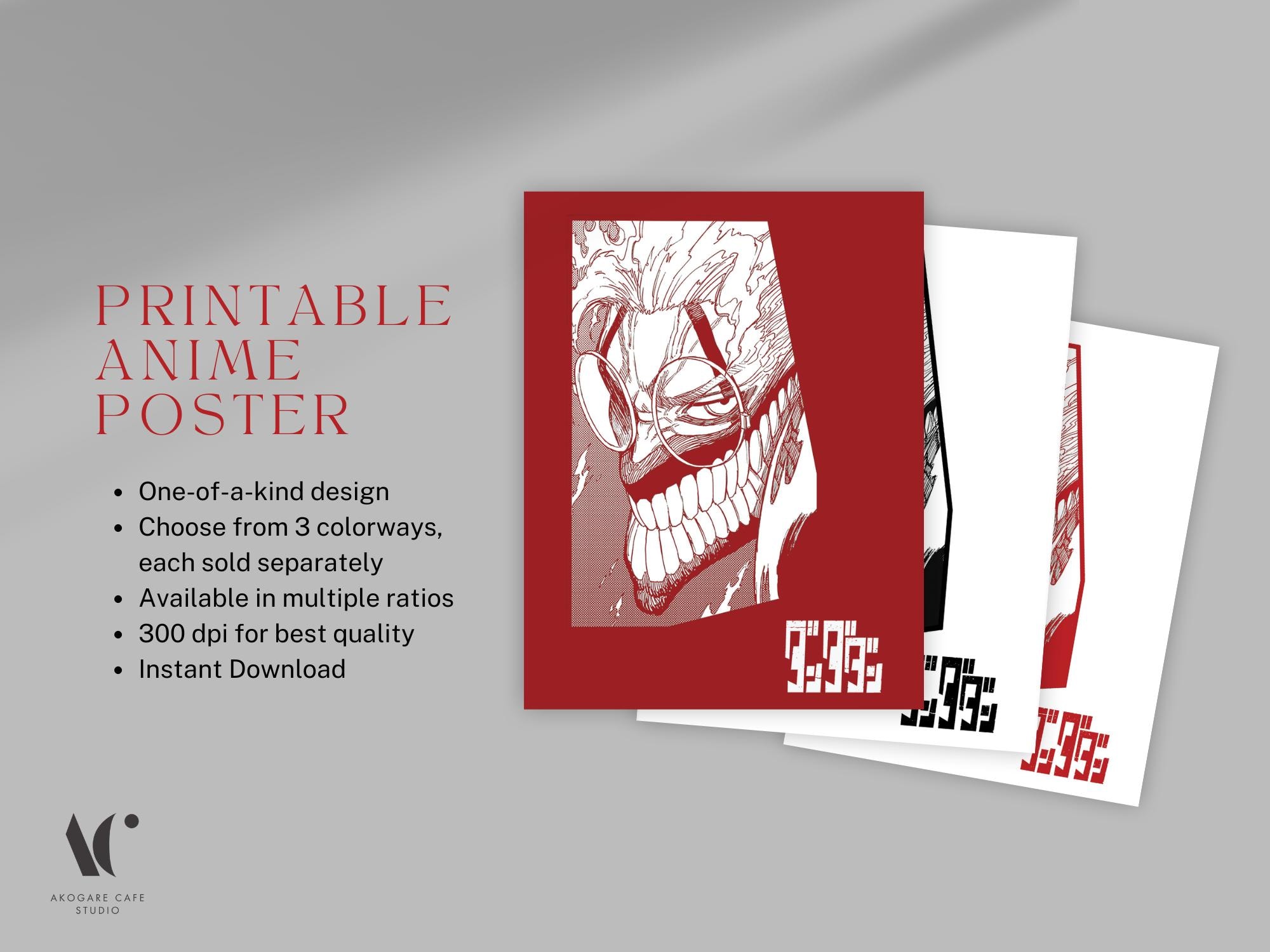 Dandadan Okarun Printable Manga Art Print Dandadan Minimalist Japnese ...