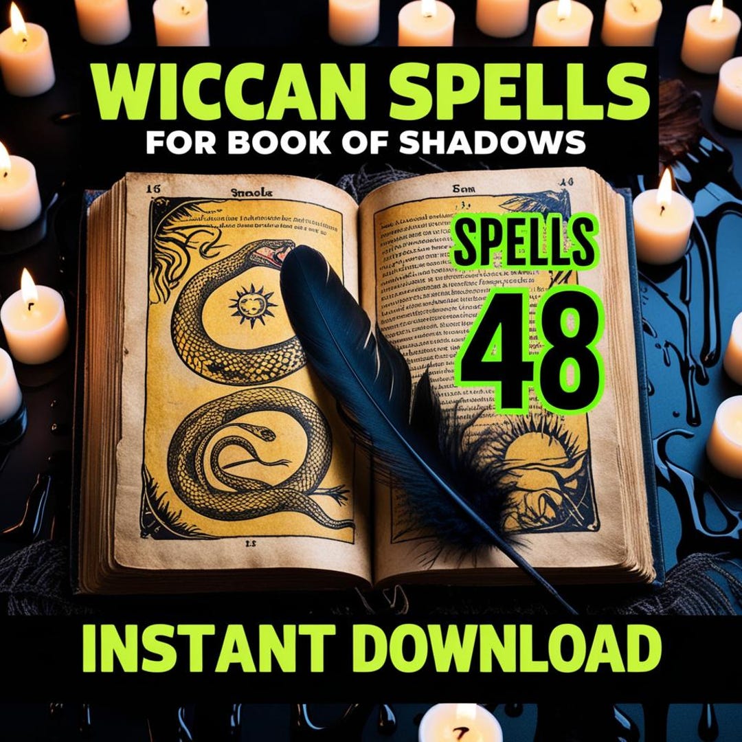 48 Spells Witchcraft Bundle, Book of Shadows, Real Book of Spells Ebook ...