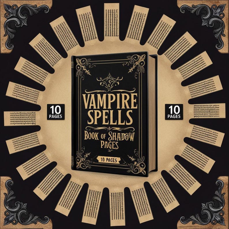 Vampire Spells Bundle, Witchcraft Book of Spells, Occult Pagan Printable Spells, Wicca Magic ...