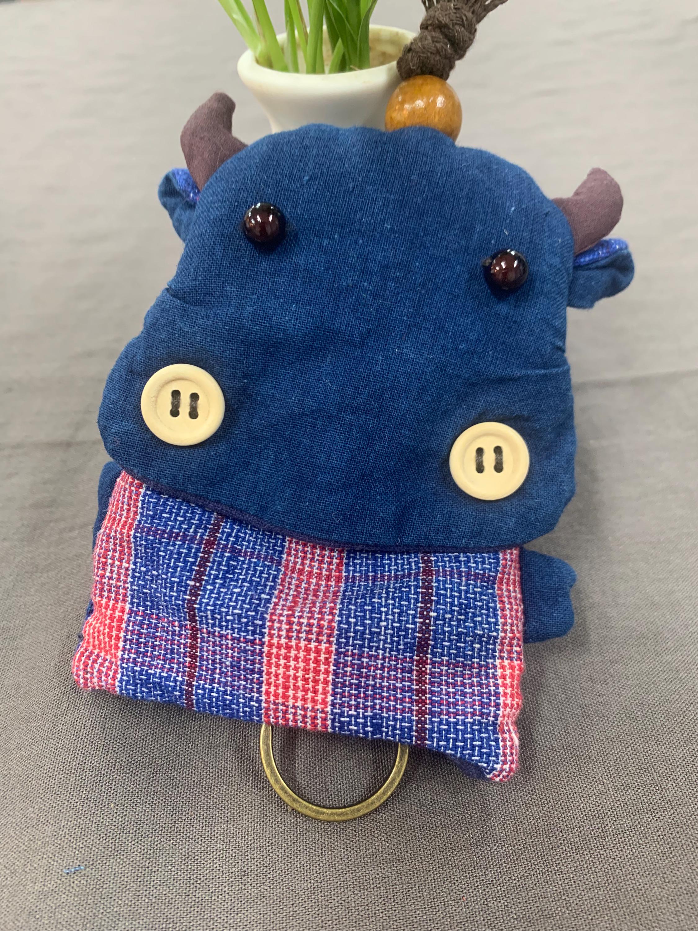 Patchwork Zipper Key Holder, Airpods Pouch, Fabric Key Ring, Cute ...