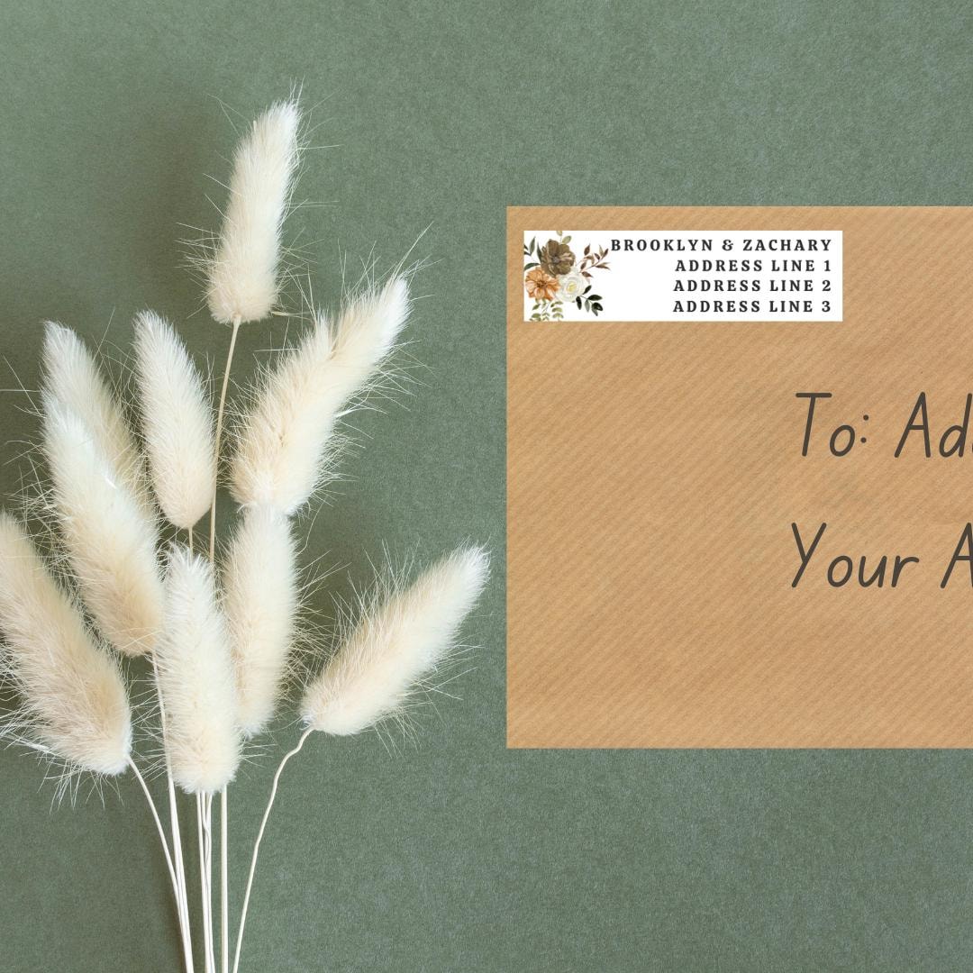 Terracotta Boho Wedding Mailing Label - Etsy