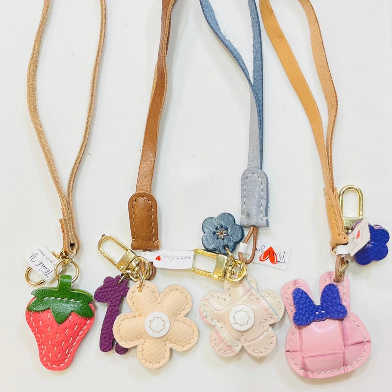 Leather Bag Charm - Etsy