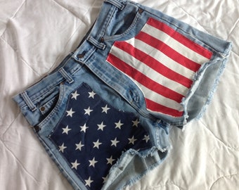 American flag shorts | Etsy