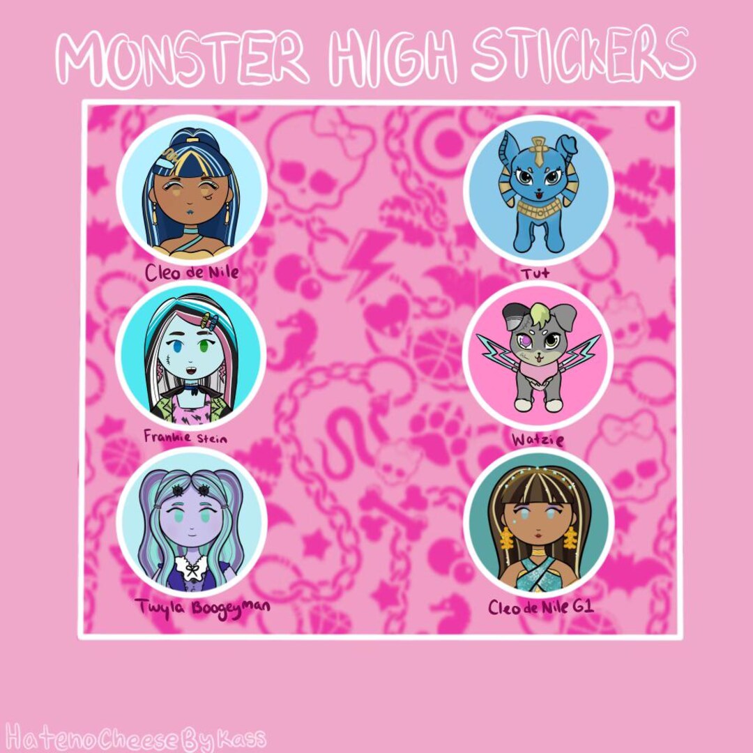Monster High Stickers MH, MG G3, Ghoul - Etsy