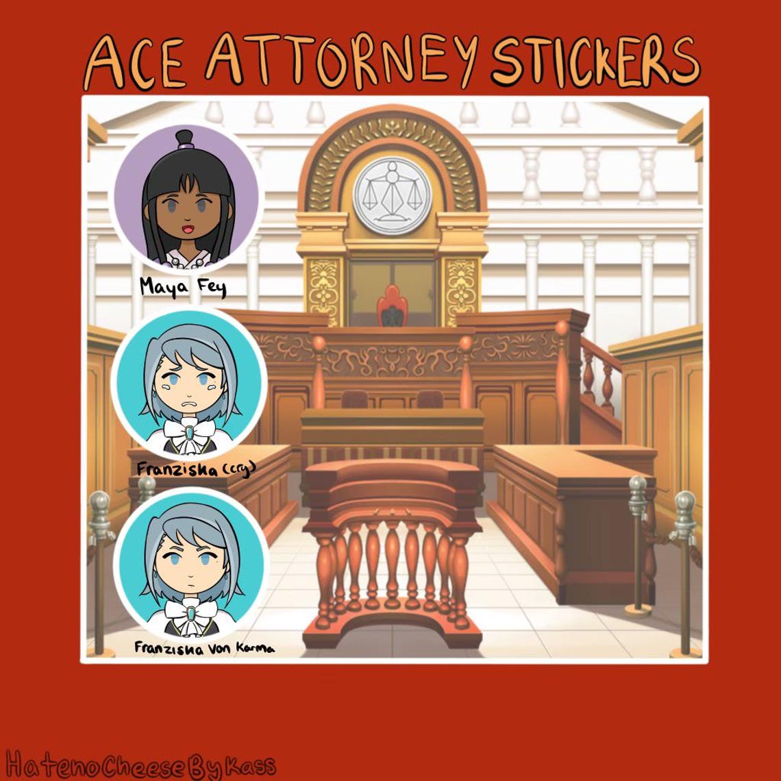 Ace Attorney Stickers (court, AA3, Maya Fey) - Etsy