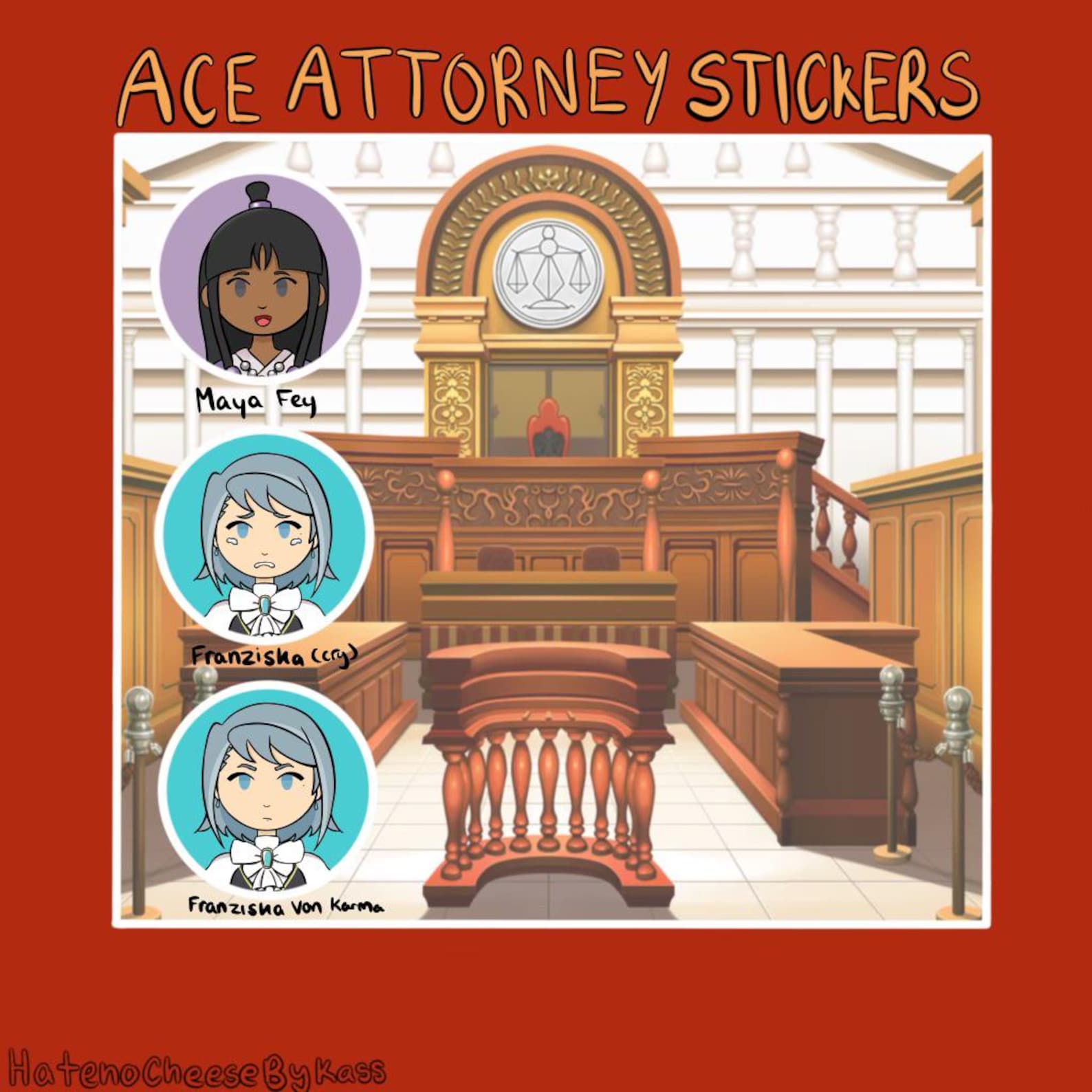 Ace Attorney Stickers (court, AA3, Maya Fey) - Etsy