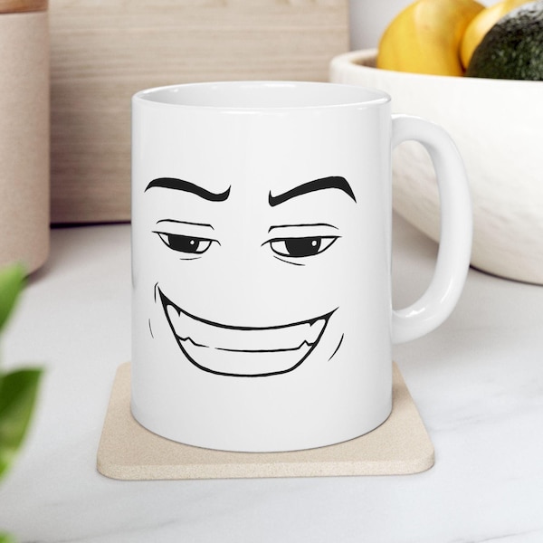 Roblox Man Face Ceramic Mug Etsy