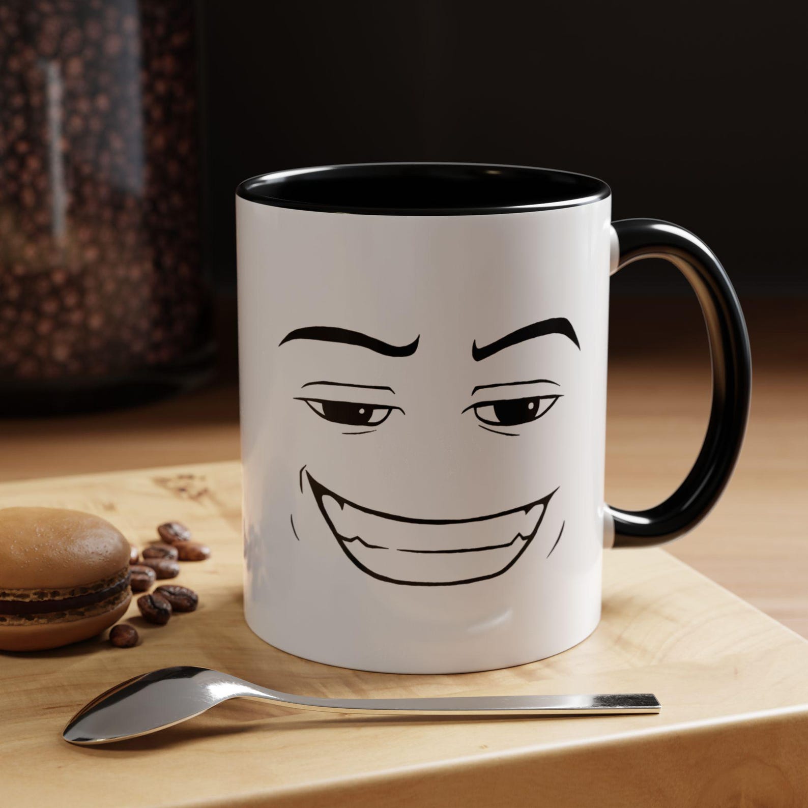 Roblox Man Face Mug Double Sided Ceramic Mug Roblox Game Gamer Roblox Face Mug Gamer Mug Meme