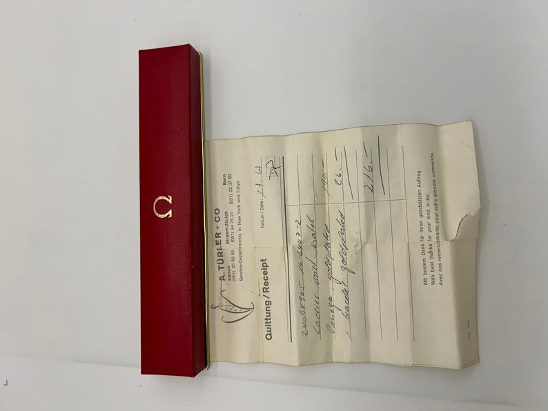 1960s OMEGA Turler Gold Plated Ladies Watch W Original Box and Receipt ...