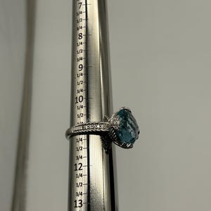 Judith Ripka Blue Topaz 925 Sterling Silver Elegant Cocktail Ring - Etsy