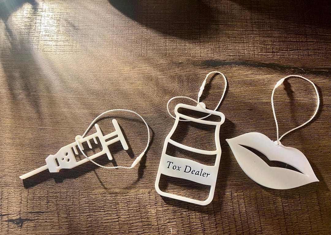 Med Spa Christmas Ornaments, 3.75in-4in Set of 3 Medical Themed Holiday ...