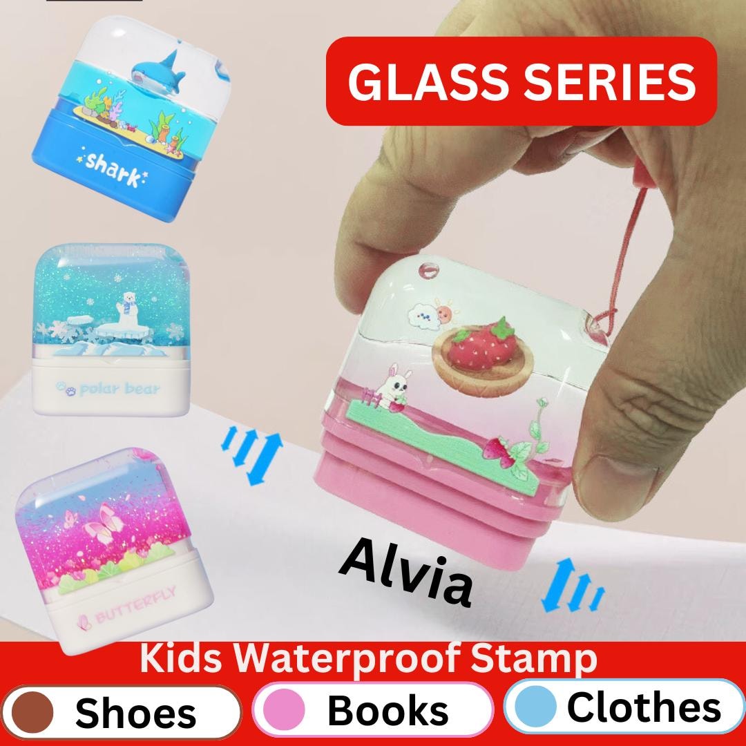 Waterproof Custom Name Glass Stamp/school Stamp/clothing Stamp ...