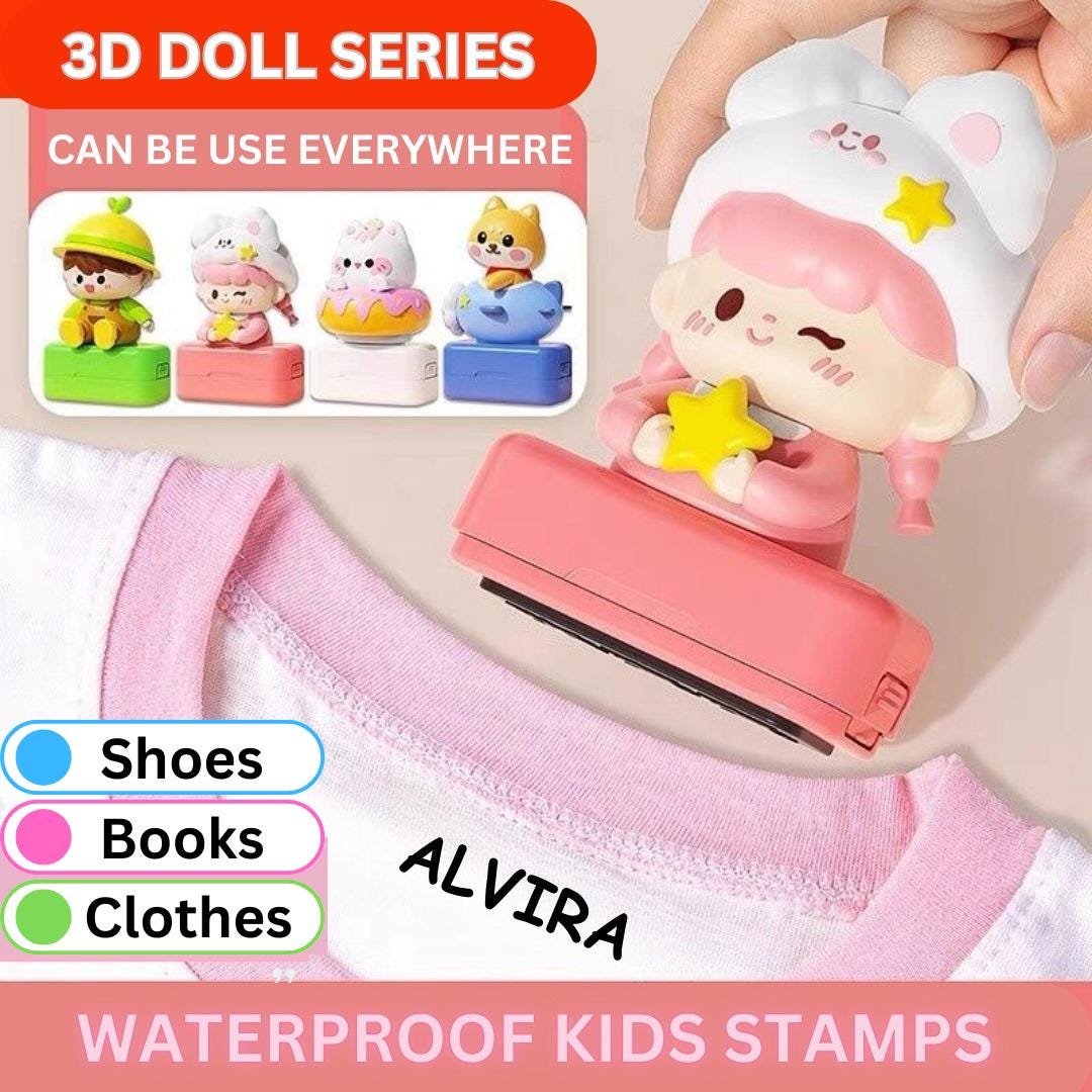 3D Waterproof Custom Name Student Stamp/clothing Stamp/book Stamp ...