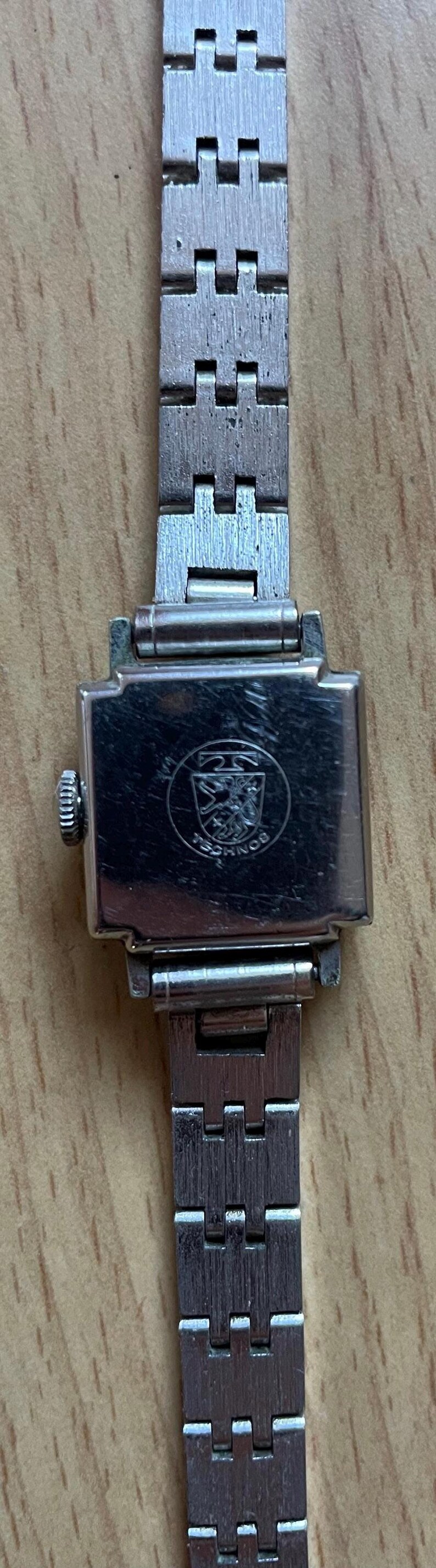 Vintage 1970s Technos Ladies Watch: Silver Chrome, Diamond Cut Dial ...