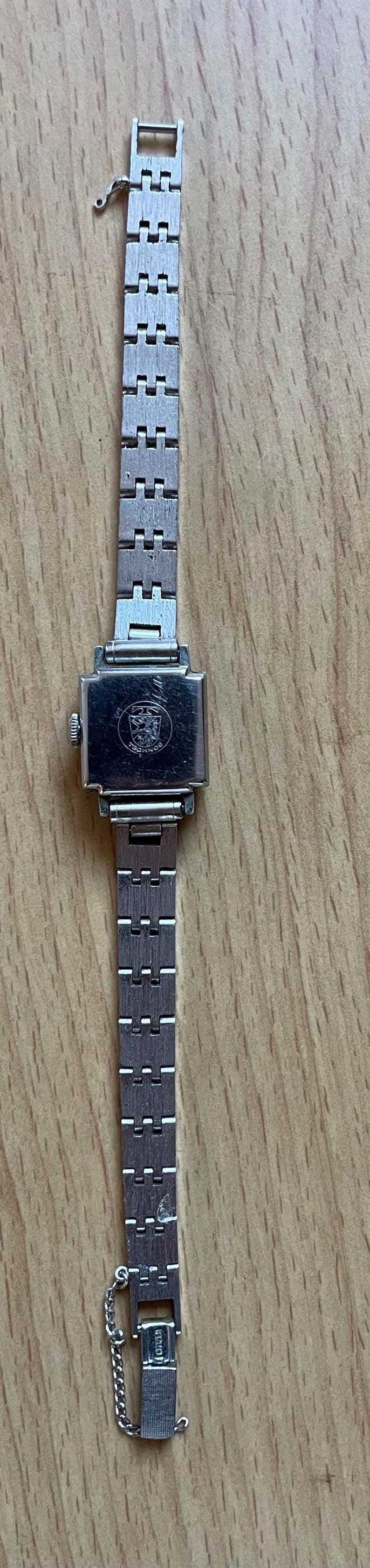 Vintage 1970s Technos Ladies Watch: Silver Chrome, Diamond Cut Dial ...