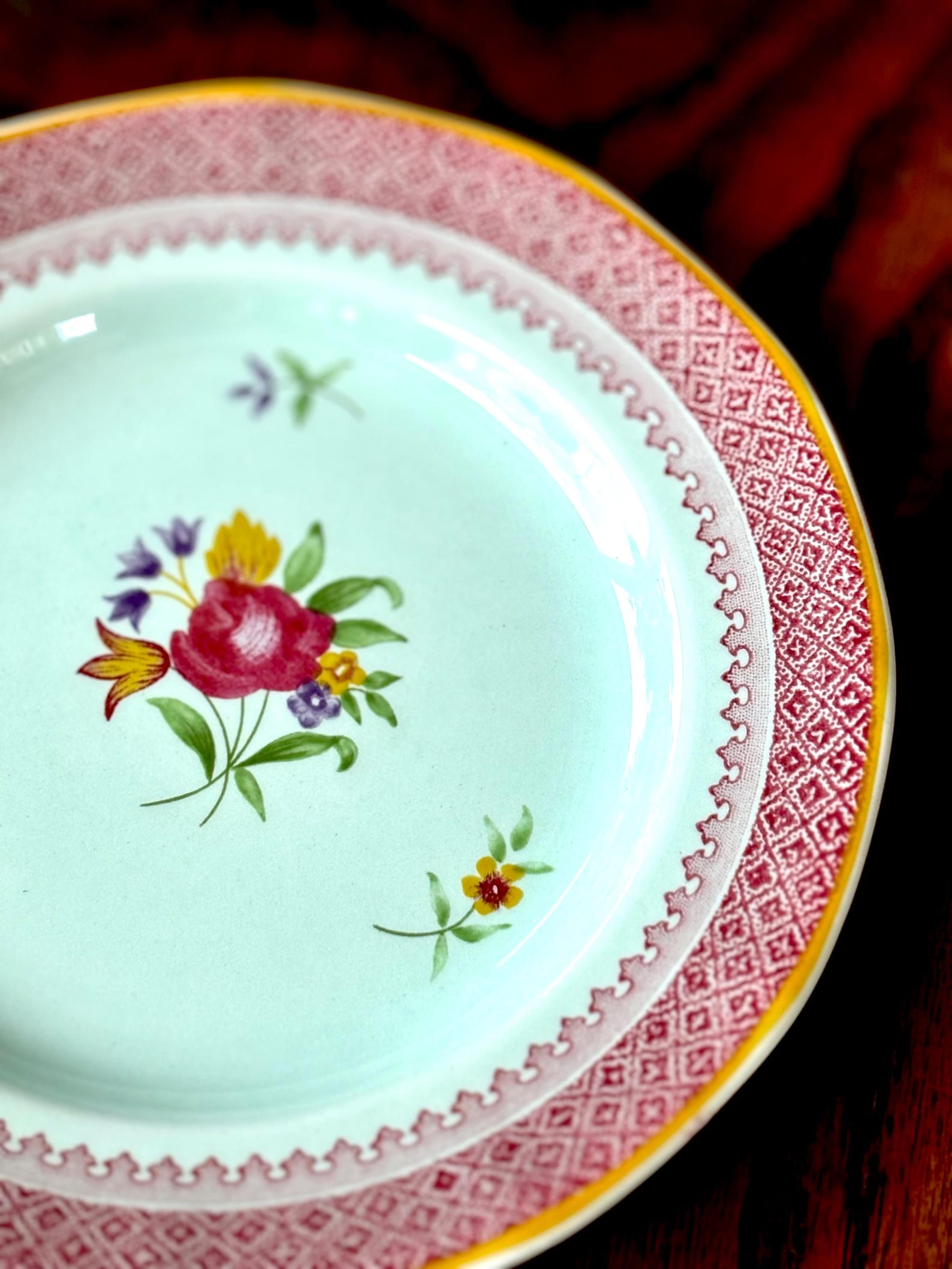Adams Calyx Ware English Ironstone Lowestoft Bread Plate - Etsy