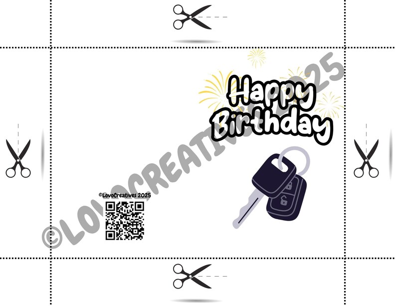 New Driver Birthday Card Printable: Funny First Car Gift (PDF Download ...