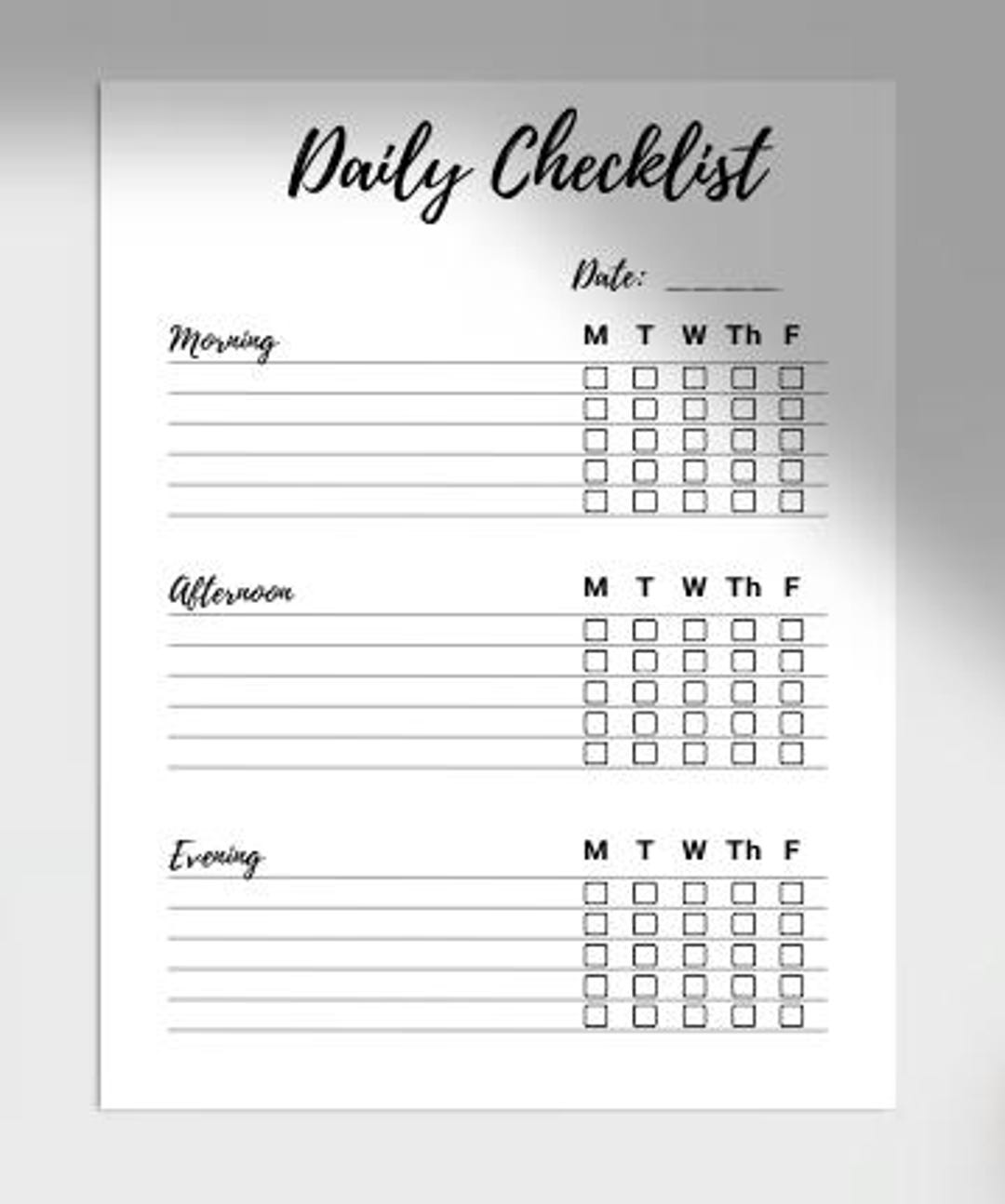 Daily Checklist - Etsy