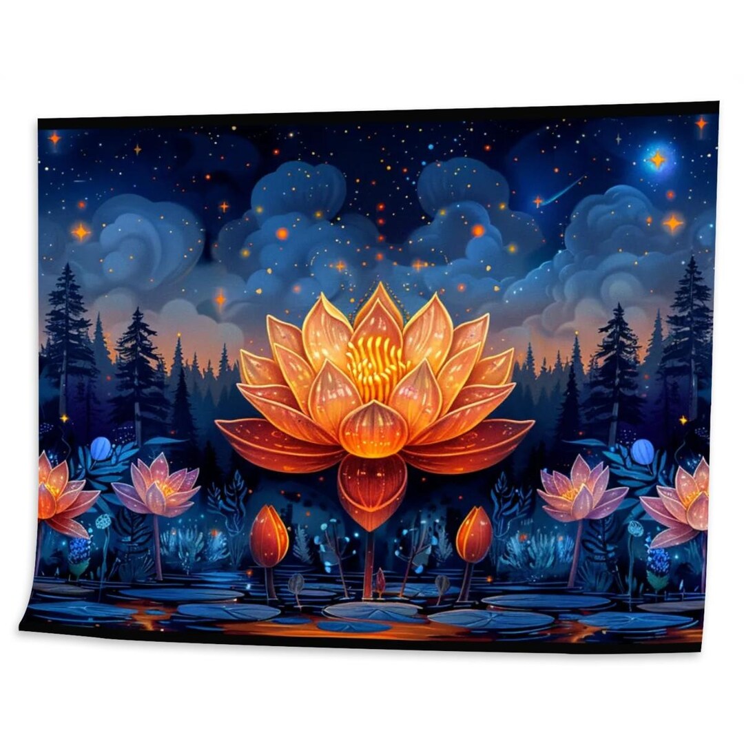 Lotus Flower Paint by Numbers Kit: Mystical DIY Floral Painting - Etsy