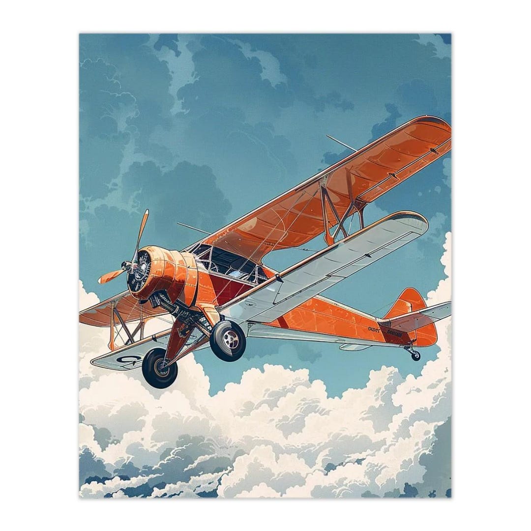 Vintage Airplane Paint-by-number Kit – Retro Aviation Scene - Etsy