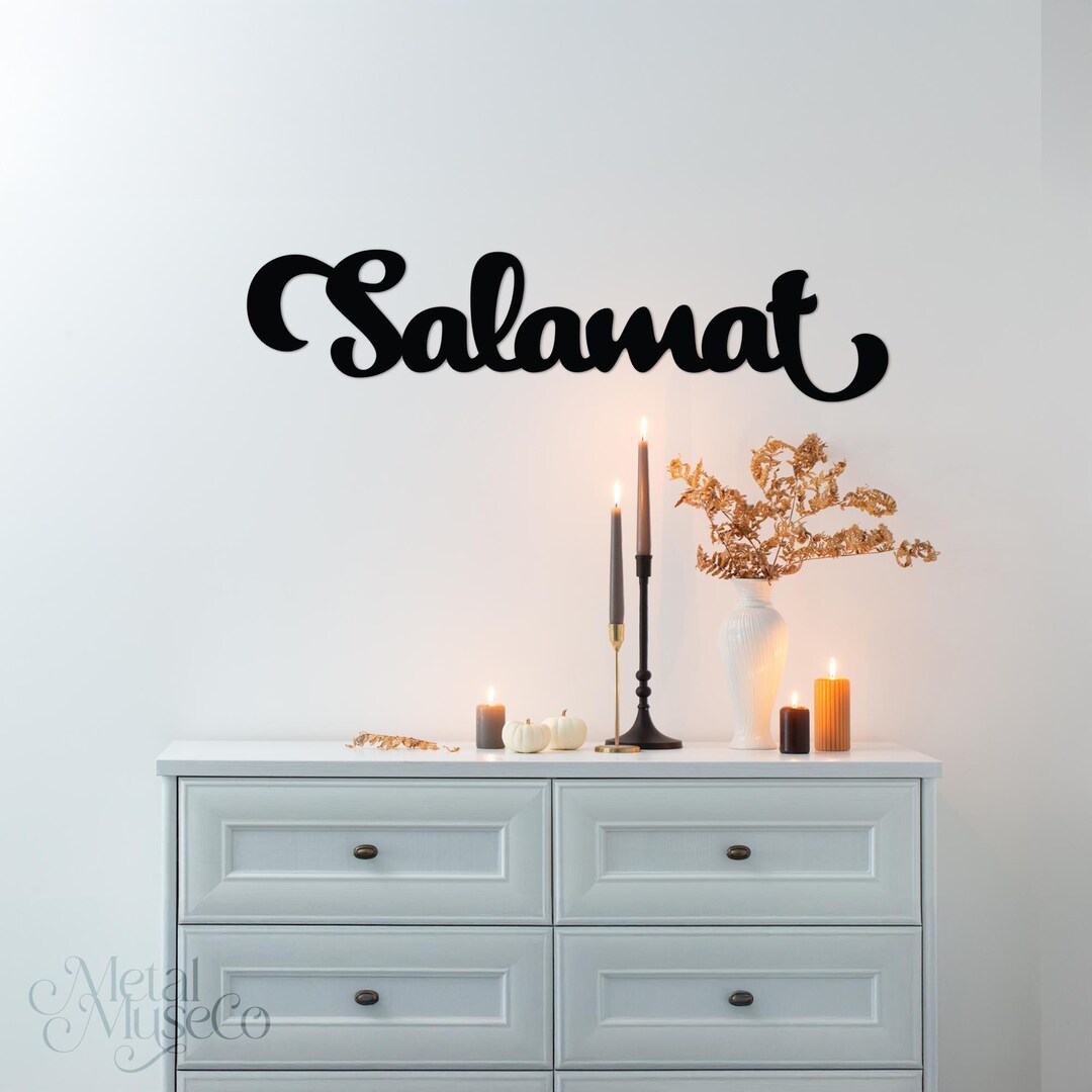 Salamat Metal Wall Decal Filipino American Home Decor for Thanksgiving ...