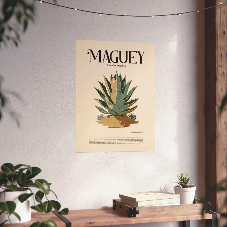 Maguey Wall Art | Agave Print | Mexican Cultural Decor | Minimalist ...