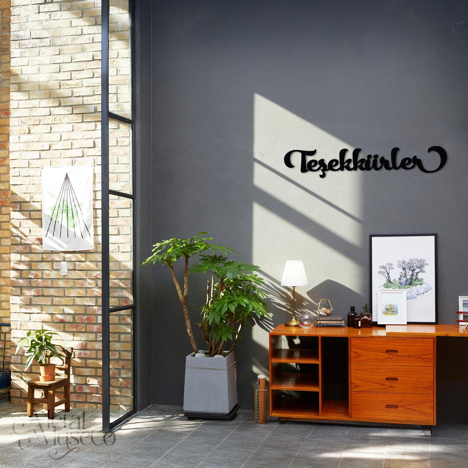 Teşekkürler Metal Wall Decal | Turkish Thanksgiving Home Decor | Large ...