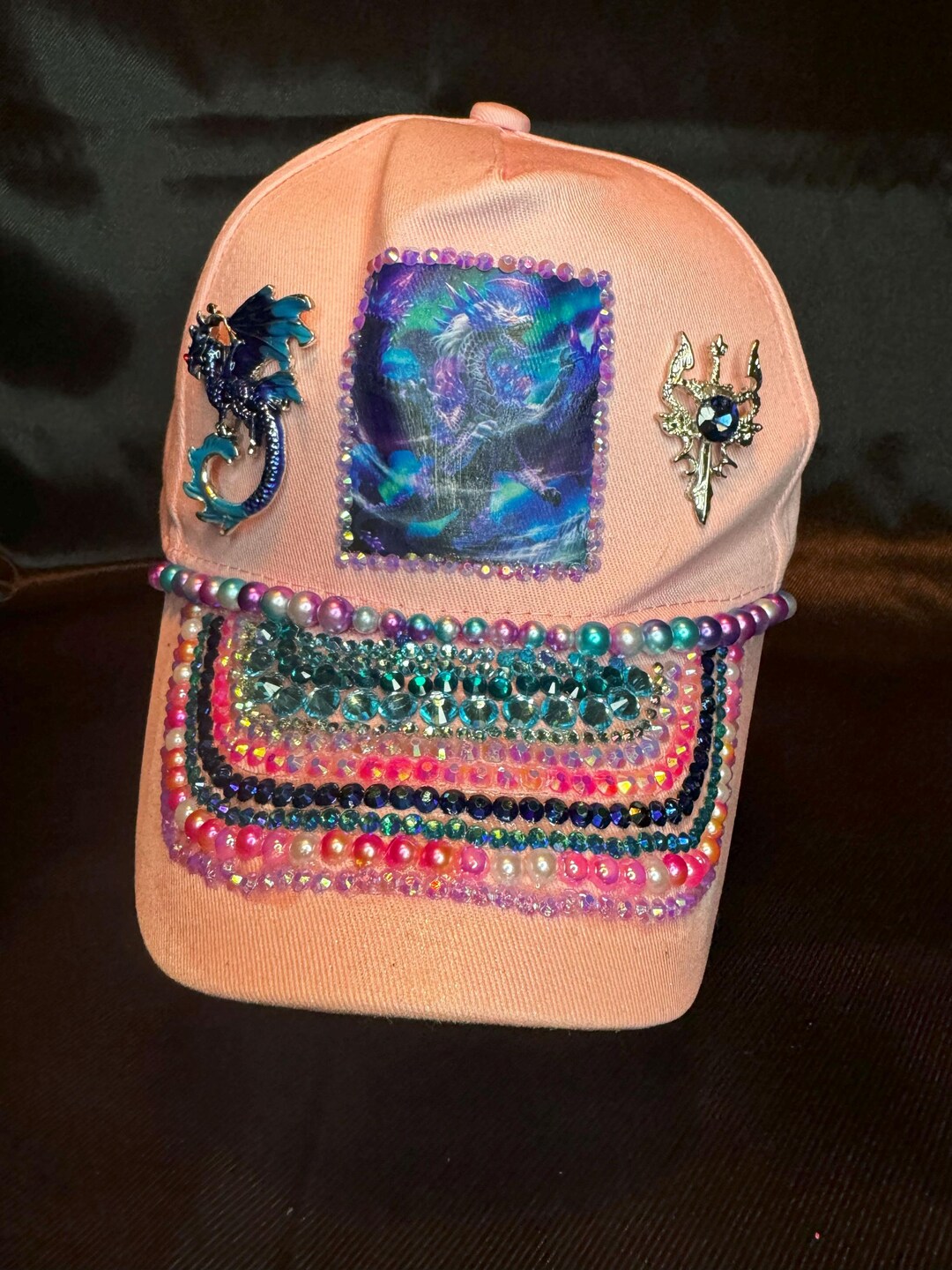 Mighty Blue Dragon Baseball Hat - Etsy