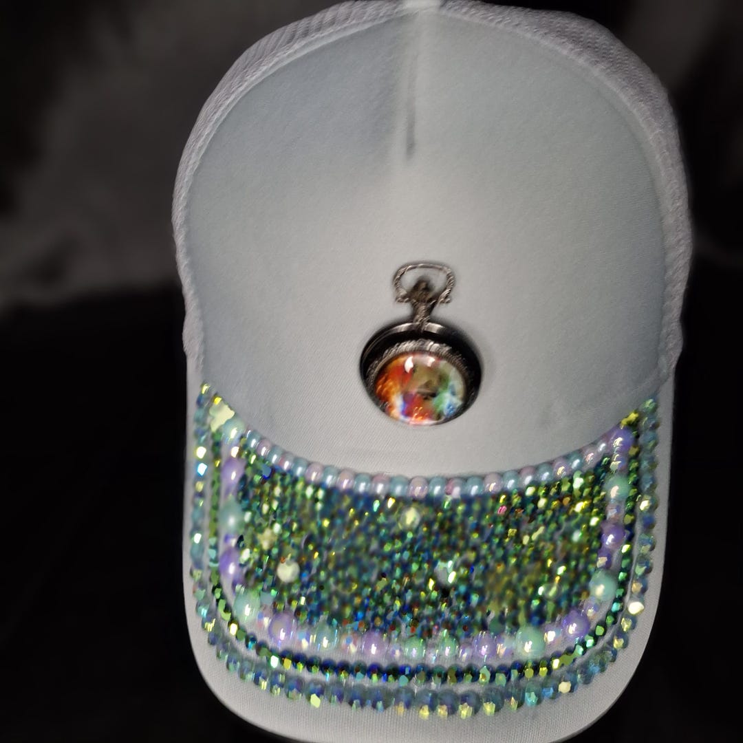 Embellished Watch Cap: Subtle Colors, Working Watch - Etsy