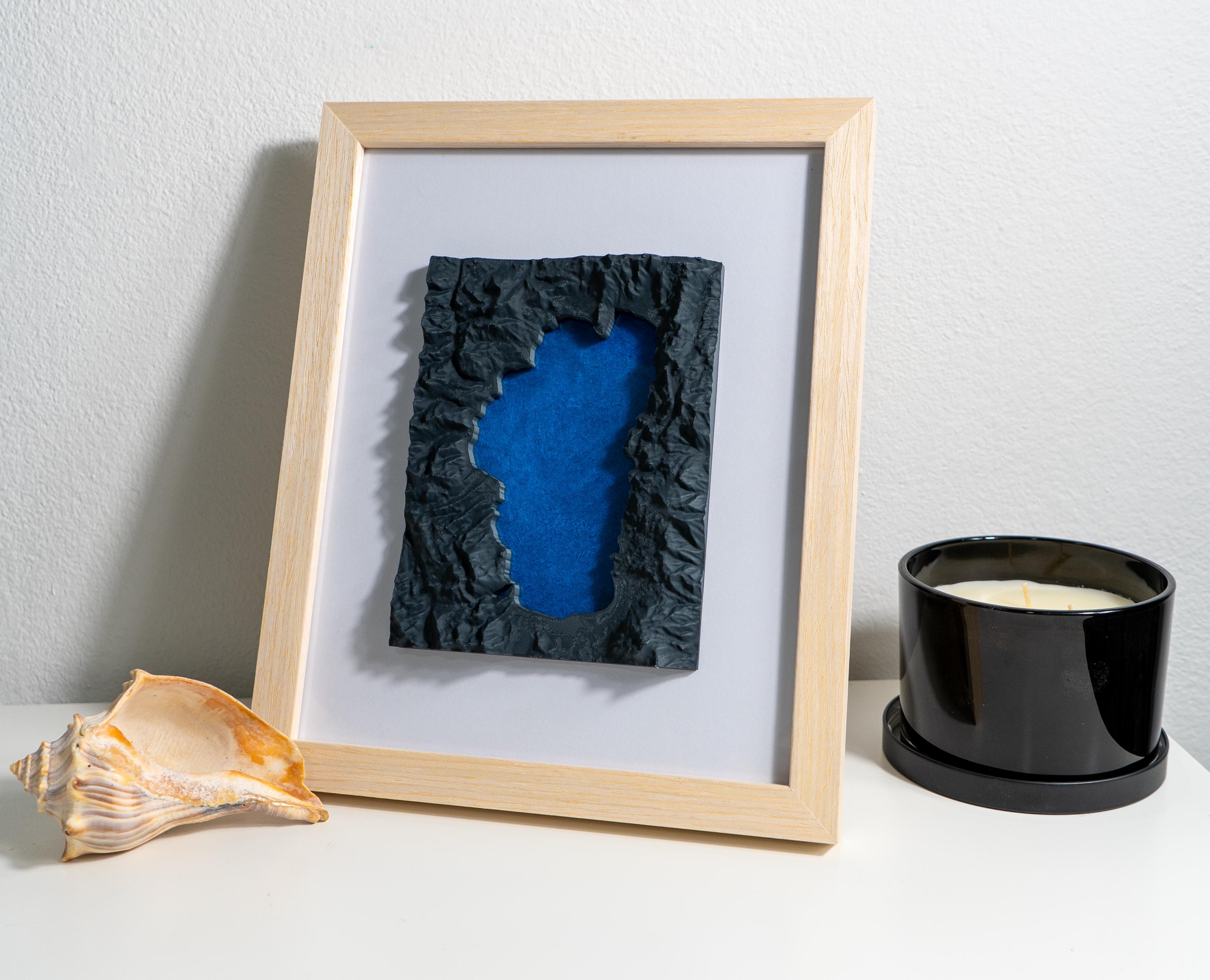 Lake Tahoe 3d Topographic Framed Wall Art - Etsy