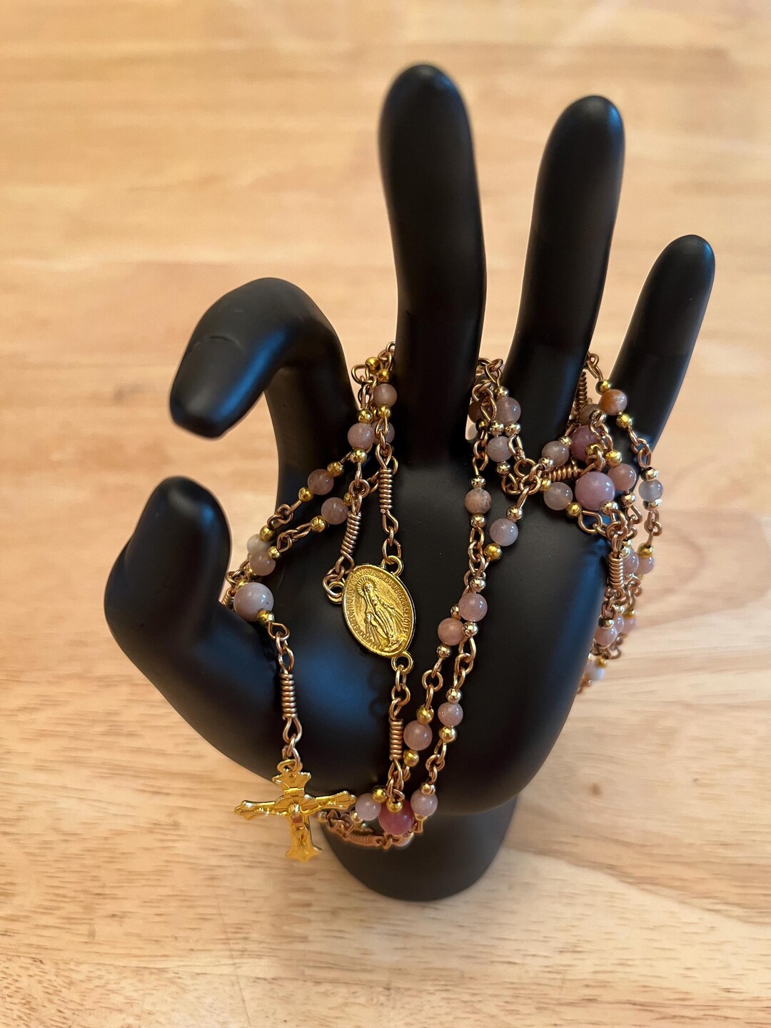 Rosary Handcrafted Bead and Wire Prayer Beads Catholic - Etsy
