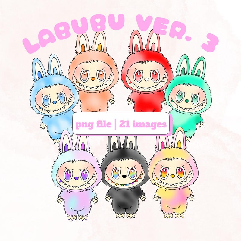 Labubu Rainbow Doll - Etsy