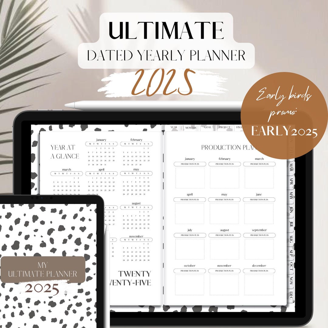 2025 DATED Ultimate Yearly Planner Digital Planning 1000 Pages ...