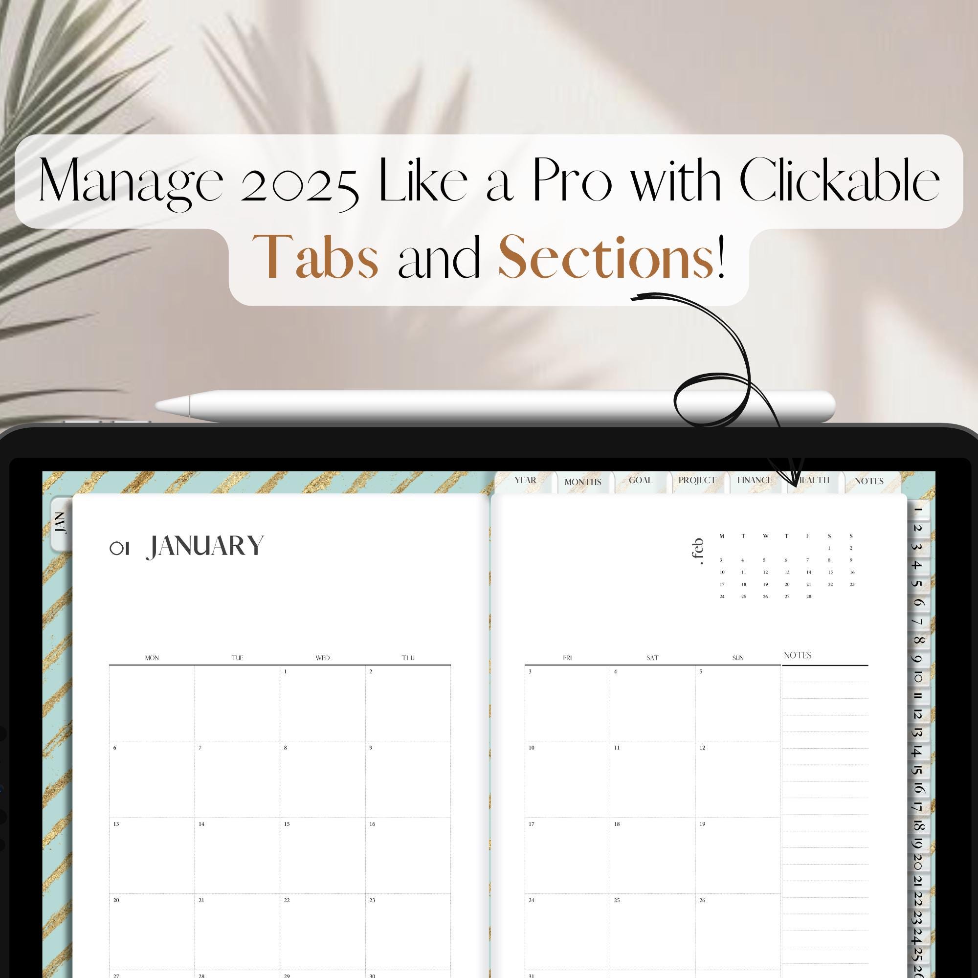 2025 DATED Ultimate Interactive Planner | Digital Goodnotes Planner ...
