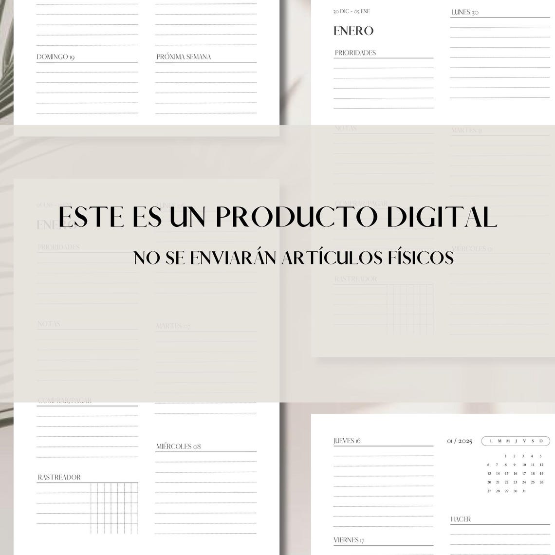 Agenda Semanal Horizontal 2025 En 2 Páginas | Insertable PDF Imprimible ...