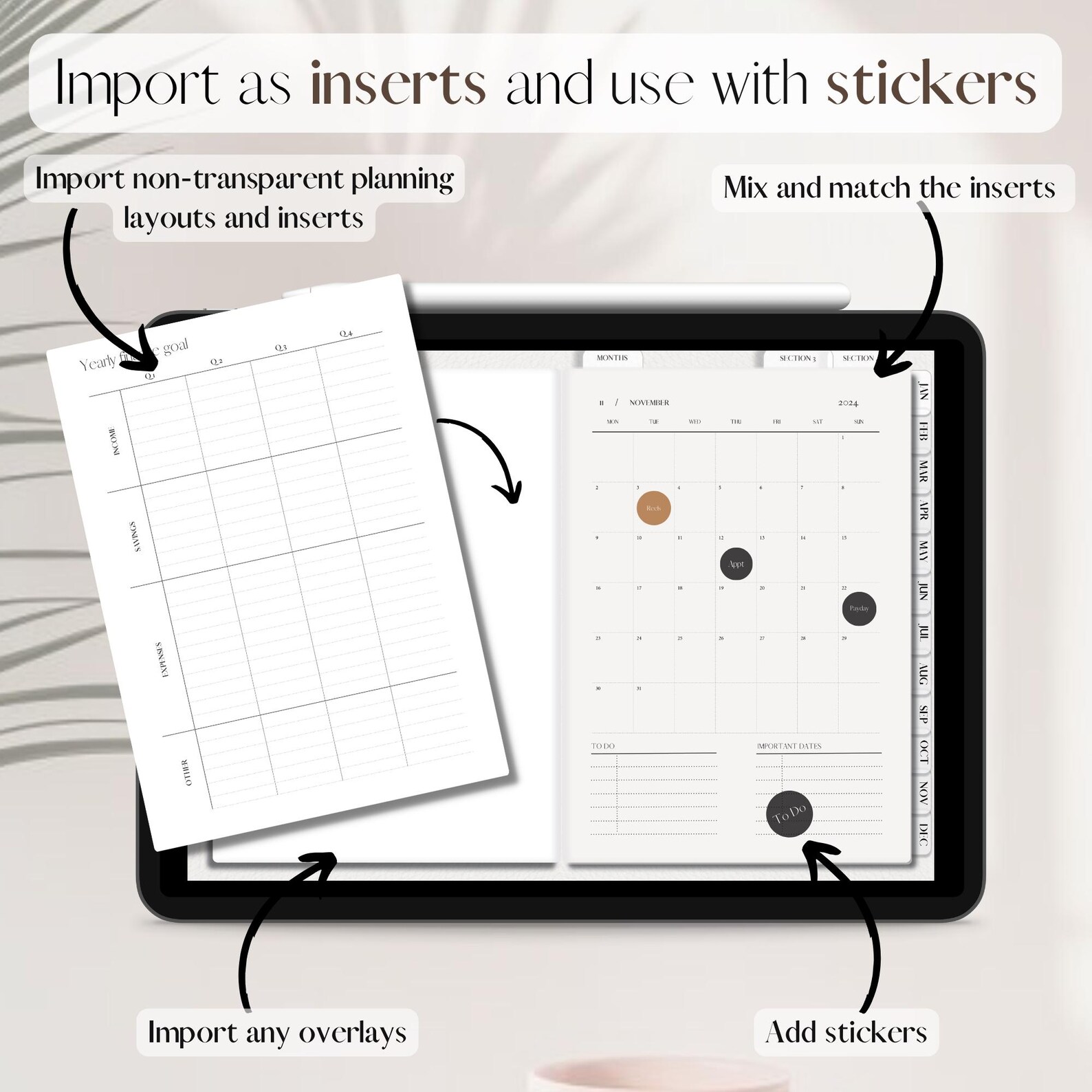 Finance Planner | PNG Digital + PDF Printable Planner Insert | Set - Etsy