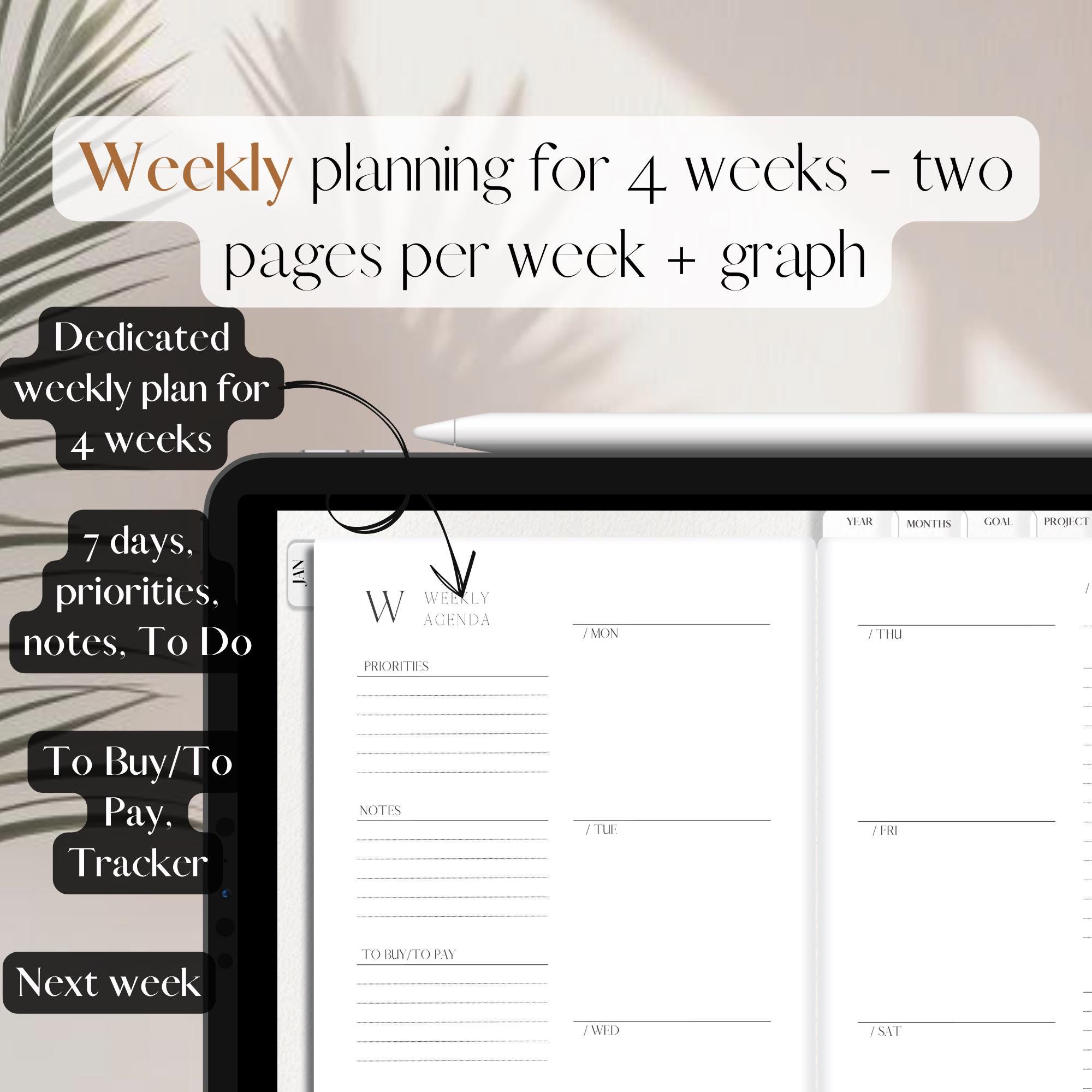 ANY YEAR Ultimate Interactive Planner | Digital Goodnotes Planner ...