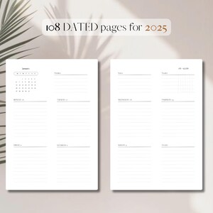 2025 Vertical Weekly Agenda on 2 Pages PDF Printable Planner Refill ...