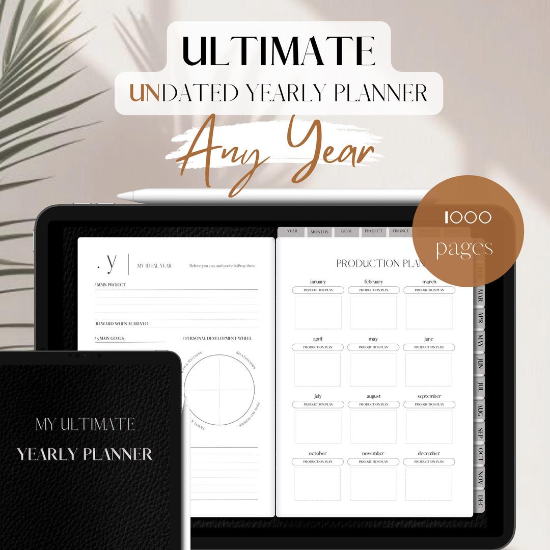 ANY YEAR Ultimate Interactive Planner | Digital Goodnotes Planner ...