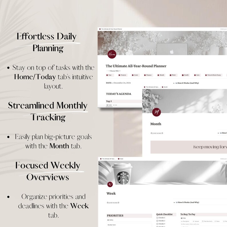 The Ultimate Notion Planner | Notion Template | All in One Notion Life ...