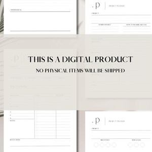 Project Planner + Project Tracker Set | 6 Pages | PDF Printable Planner ...