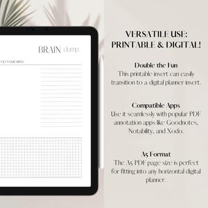 Brain Dump Planner Insert | Idea Organizer | PDF Printable | Brainstorm ...