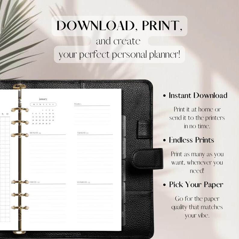 2026 Dated Vertical Weekly Agenda on 2 Pages | PDF Printable Planner ...