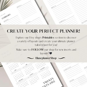 2025 Year at A Glance Dashboards | PDF Printable Planner Insert | 2025 ...